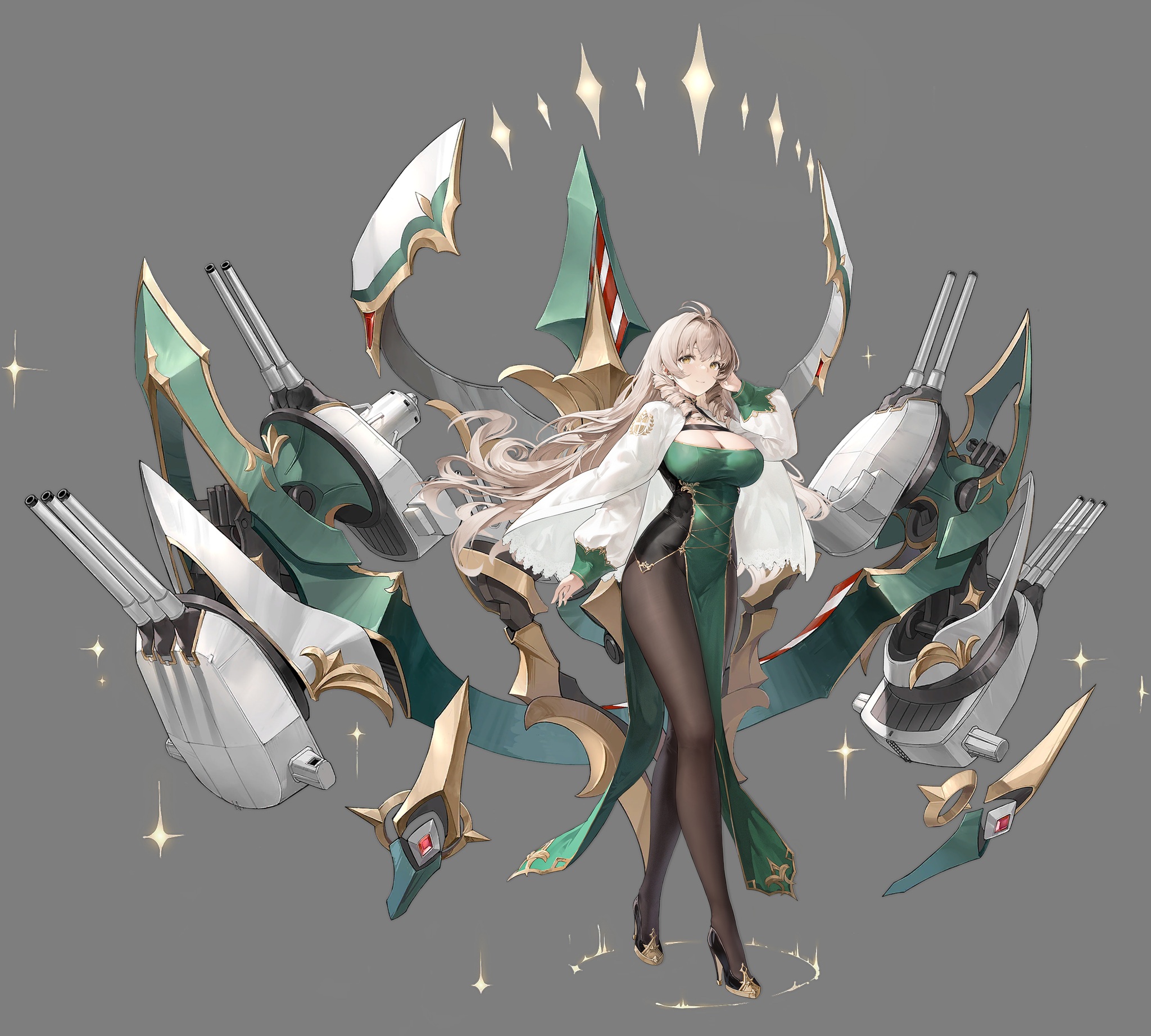 Haori Io Azur Lane Andrea Doria Azur Lane Dress Heels No Bra